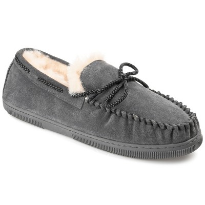 Territory Meander Genuine Sheepskin Moccasin Slipper Grey 12 : Target