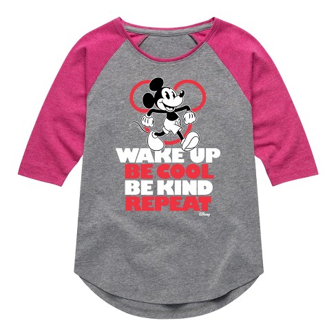 Girls' - Disney - Wake Up, Be Cool, Be Kind, Repeat : Target