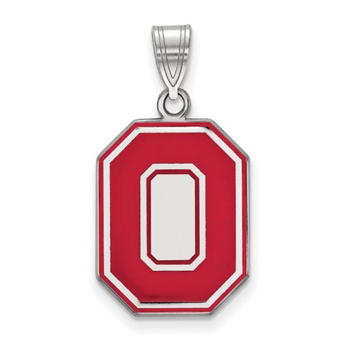 Black Bow Jewelry Sterling Silver Ohio State Buckeyes Ncaa Large ...