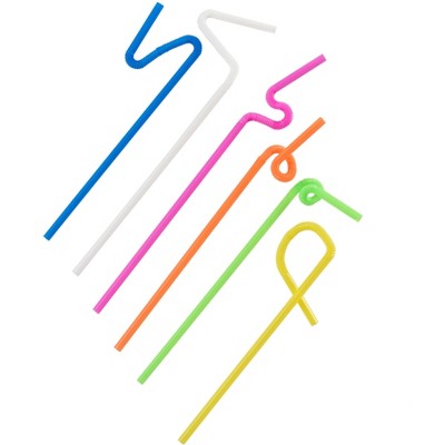 Juvale 100 Pack Jumbo Straws Individually Wrapped For Milkshakes ...