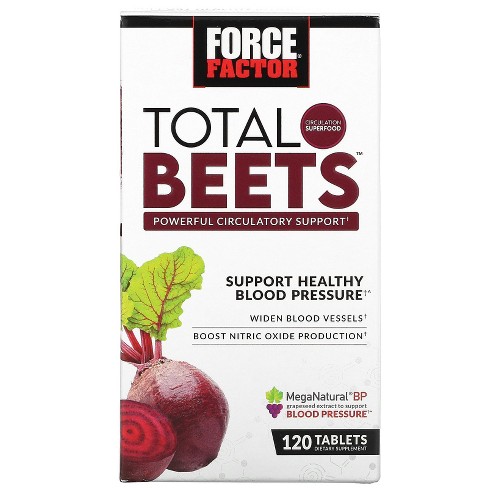 Force Factor Total Beets, Powerful Circulation Support, 120 Tablets ...