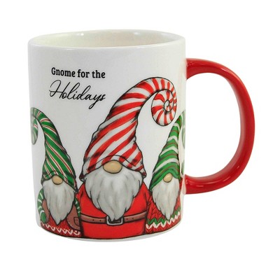 4.0 Inch Gnome Holiday Mug Christmas Peppermint Stripe Mugs : Target