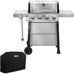 Feasto 4+1 Burner Gas Grill, All Stainless Steel Outdoor BBQ Grill with ...