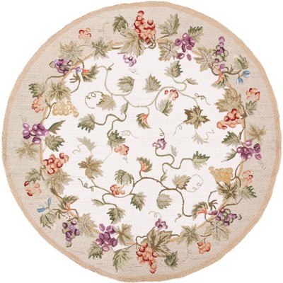 Chelsea Hk116 Hand Hooked Area Rug - Ivory - 5'6" Round - Safavieh ...