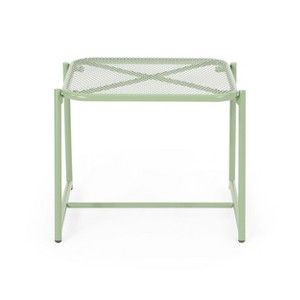 TUYOHW Modern Outdoor End Table Mesh Side Table with Rounded Edges ...
