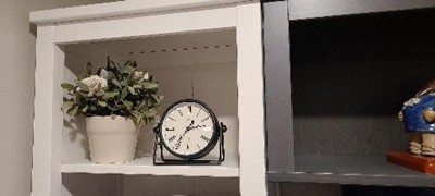 5" Swivel Mantle Clock Black - Threshold™: Traditional Style, Glass ...