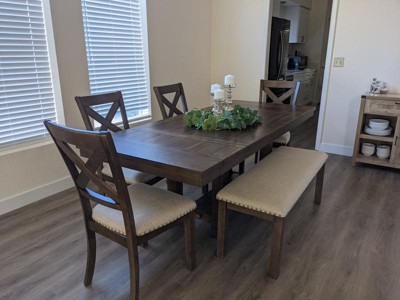 Moriville Rectangular Extendable Dining Table Grayish Brown - Signature ...