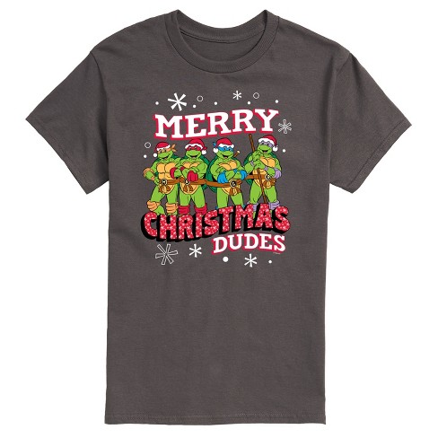 Men's Teenage Mutant Ninja Turtles Merry Christmas Dude Short Sleeve ...