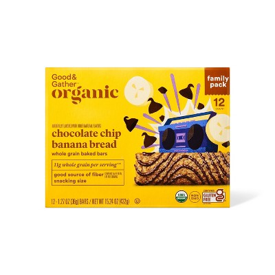 Chocolate Chip Banana Bread Whole Grain Baked Bar - 15.24oz - Good ...