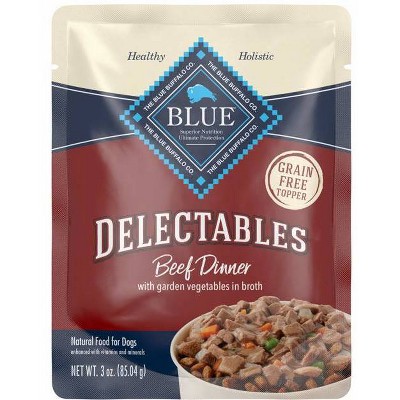 Blue Buffalo Delectable Single Wet Dog Food With Beef Flavor - 3oz : Target