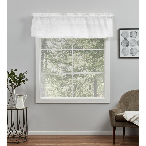 Exclusive Home Belgian Sheer Rod Pocket Tailored Valance : Target