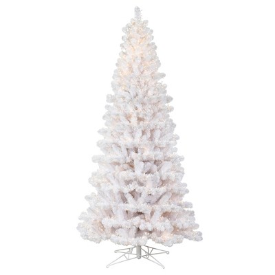 9ft Pre-lit Full White Forest Fir Artificial Christmas Tree - Puleo ...
