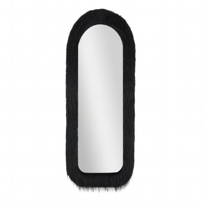 Muse 65" X 22" Oversize Floor Mirror,black Arch Full Length Mirror With ...