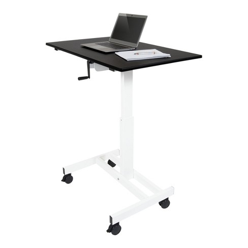 Stand Up Desk Store Crank Adjustable Height Single Column Rolling ...