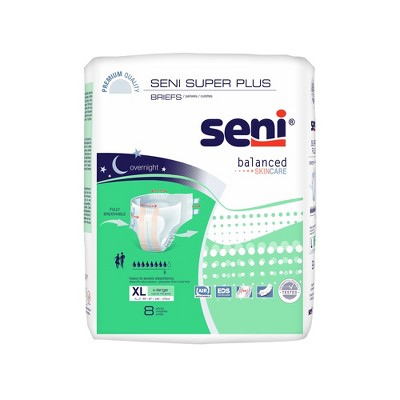 Seni Super Plus Briefs, Overnight Incontinence Protection, Unisex ...