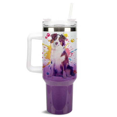 100 North 40 Ounce Stainless Steel Double Wall Insulated Ombre Glitter ...