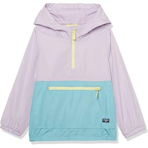 Oshkosh B'gosh Little Girls' Popover Packable Windbreaker Jacket, Lilac ...