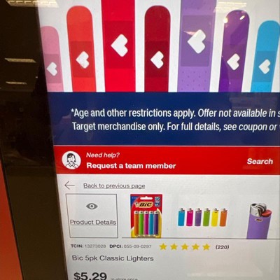Bic 5pk Classic Lighters : Target