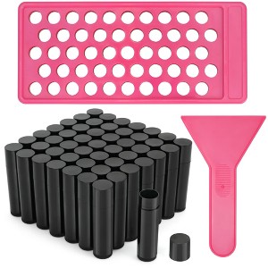LotFancy 50Pcs Lip Balm Tubes Kit with Filling Tray and Spatula, 4.5ml ...