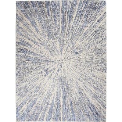 Nourison Rustic Textures Modern Brushstrokes Indoor Area Rug Grey/blue ...