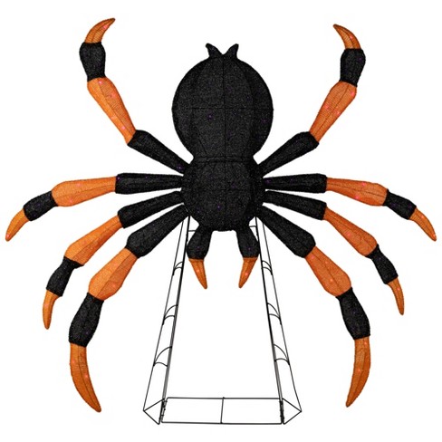 Northlight Lighted Spider Halloween Decoration - 4.5' - Black And ...