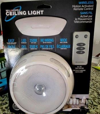 Bell + Howell Wireless Motion Activated Ceiling Light With Remote ...