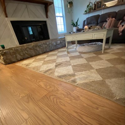 Arvin Olano X Rugsusa - Louie Diamond Checkerboard Jute Area Rug ...