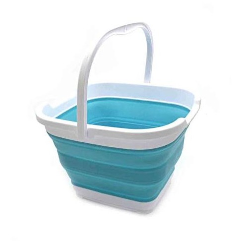 Sammart 10l (2.64 Gallon) Collapsible Rectangular Handy Basket/bucket ...