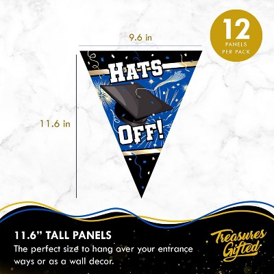 Treasures Gifted Blue Graduation Banner Pennant - Blue Graduation Party ...