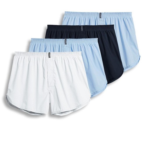 Jockey Men's Tapered 5" Boxer - 4 Pack M Icy Blue/white/navy/icy Blue ...