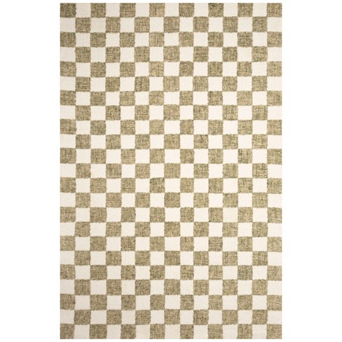 Liora Manne Savannah Checkerboard Indoor Area Rug Sage 3'6" X 5'6" : Target