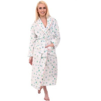 Alexander Del Rossa Women's Lightweight Cotton Robe, Summer Bathrobe ...