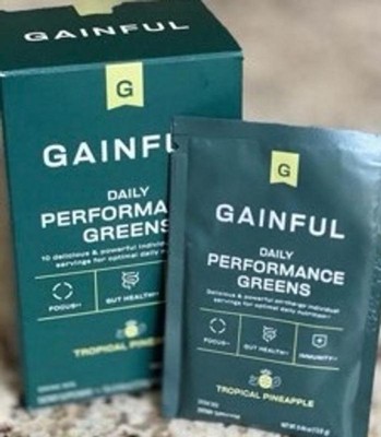 Gainful Performance Greens Stick Packs - Tropical Pineapple - 10ct : Target