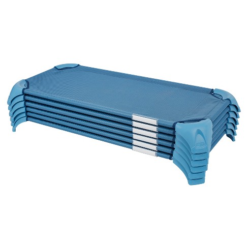 Ecr4kids Stackable Cozy Cot With Storage, Powder Blue, 6-pack : Target