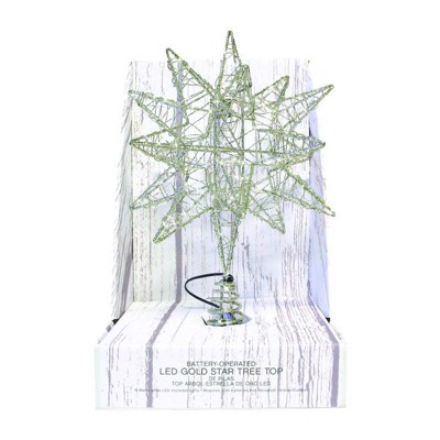 Celebrations Led Gold Microdot Star Tree Topper 10 In. : Target