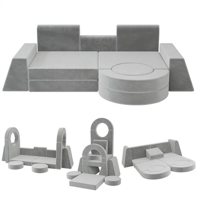 13-Piece Modular Kids Play Couch, DIY Creative Foam Floor Sofa for ...