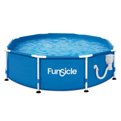 Funsicle Active 8' X 30" Outdoor Round Frame Above Ground Swimming Pool ...