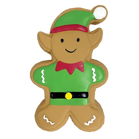 Foufit Holiday Gingerbread Elf Cookie Chews Latex Squeak Dog Toy : Target
