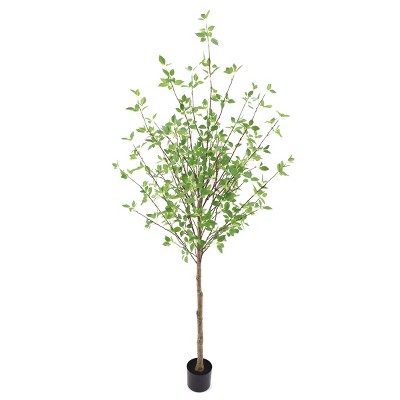Sullivan's Mountain Leaf Tree, Green Faux Plant Decor for Crafting ...