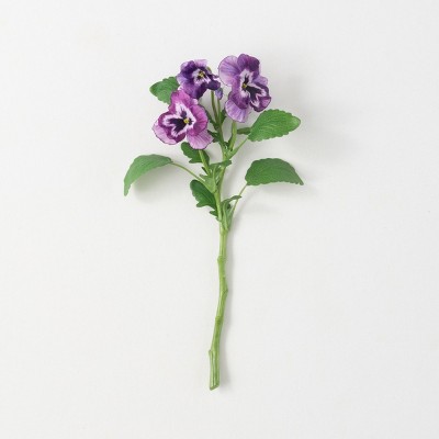 Sullivans Artificial Violet Vibrant Pansy Stem 14.5"h Purple : Target