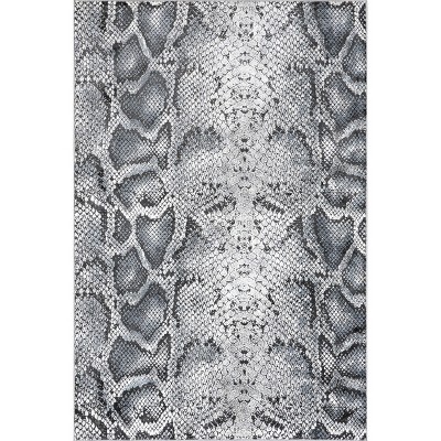 Nuloom Enni Contemporary Snake Print Area Rug 8x10, Gray : Target