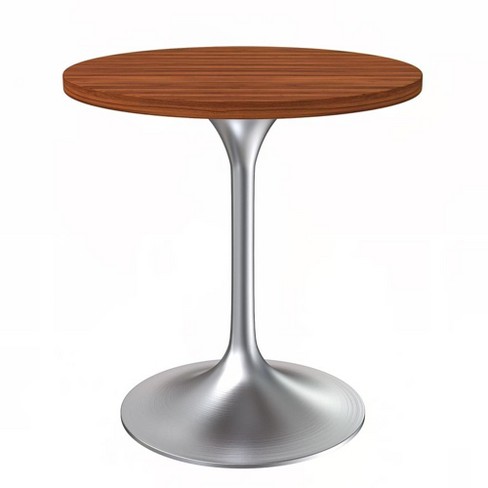 Leisuremod Verve 27", Mid-century Modern Round Table With Mdf Top And ...