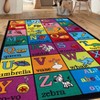 World Rug Gallery Kids Educational Learning Alphabet Non Slip Area Rug ...