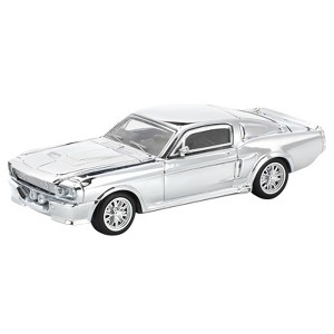 Shelby Mustang GT500 Silver Chrome 1/64 Diecast Model Car by Pop Race ...