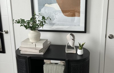 Portola Hills Caned Door Console With Shelves Threshold Designed With Studio Mcgee Target