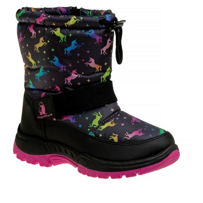 Rugged Bear Little Kids Girls Snow Boots - Blackmulti, 1 : Target