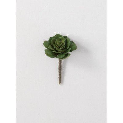 Sullivan's Succulent Pick, Green Faux Floral Stem for Crafting ...