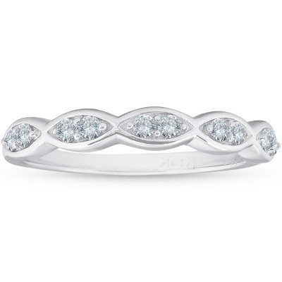 Pompeii3 1/4ct Diamond Stackable Wedding Anniversary Women's Ring 14k ...