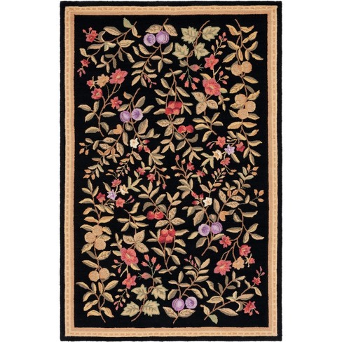 Chelsea Hk210 Hand Hooked Area Rug - Black - 8'9"x11'9" - Safavieh ...