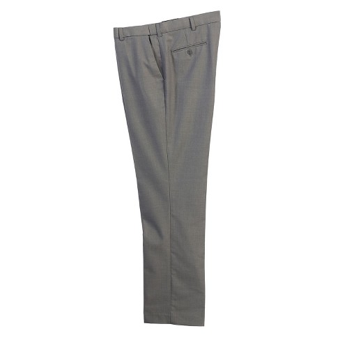 Gioberti Men's Hidden Expandable Waist Dress Pants, Light Gray, Size 36 ...